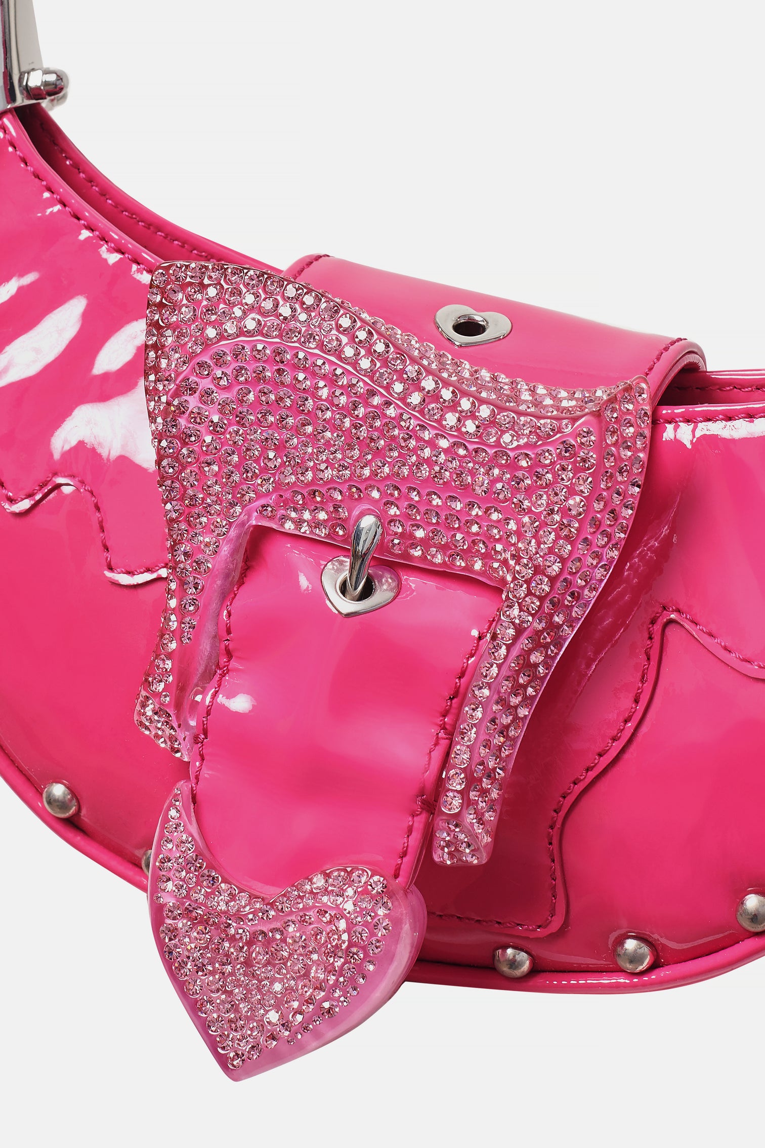 Deville Shoulder Bag Pink Patent| POSTER GIRL