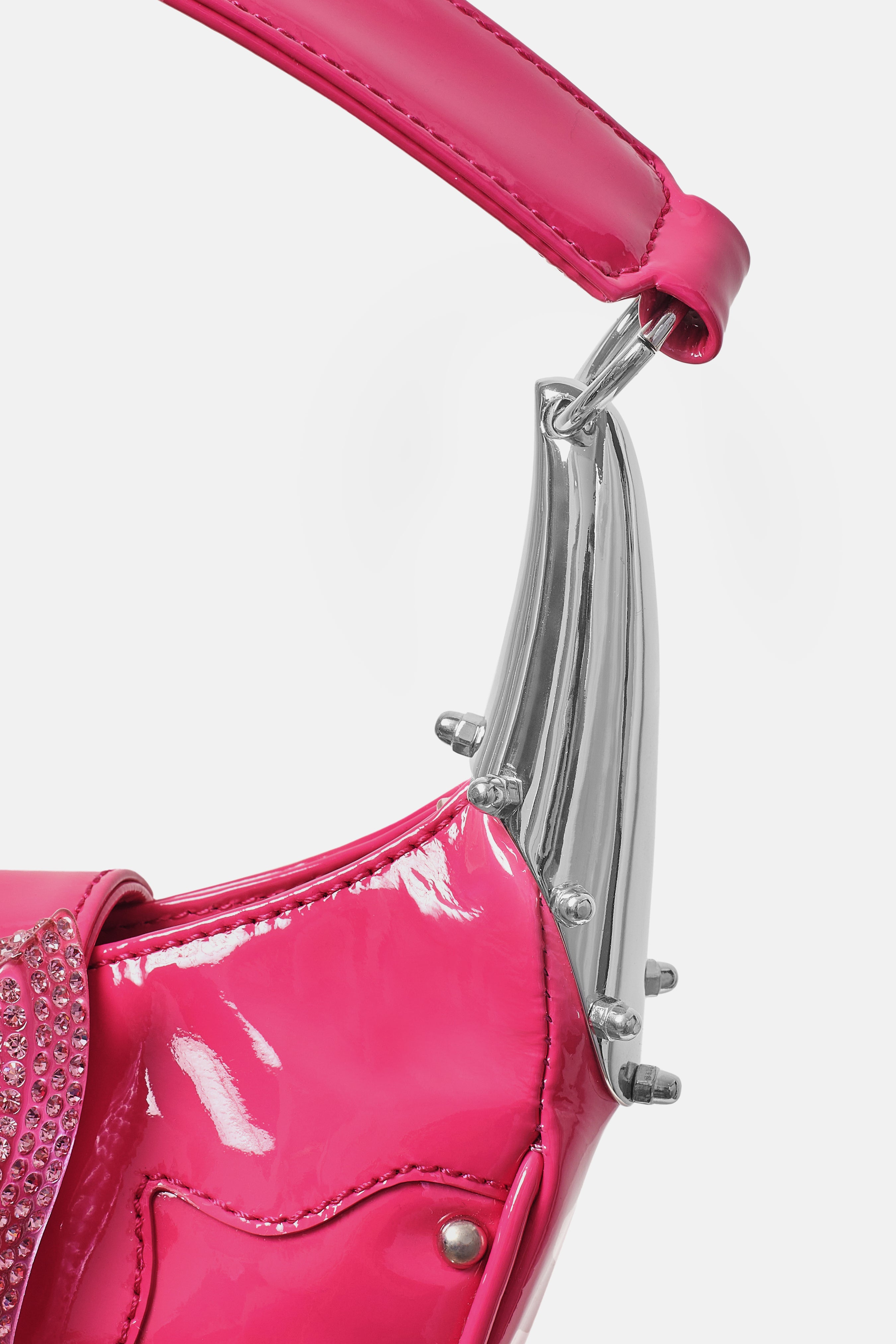 Deville Shoulder Bag Pink Patent| POSTER GIRL