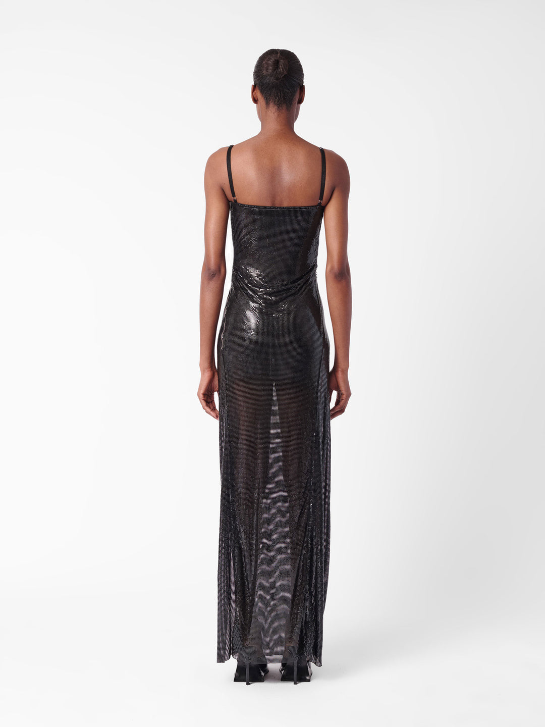 Carina Chainmail Maxi Dress Black | POSTER GIRL