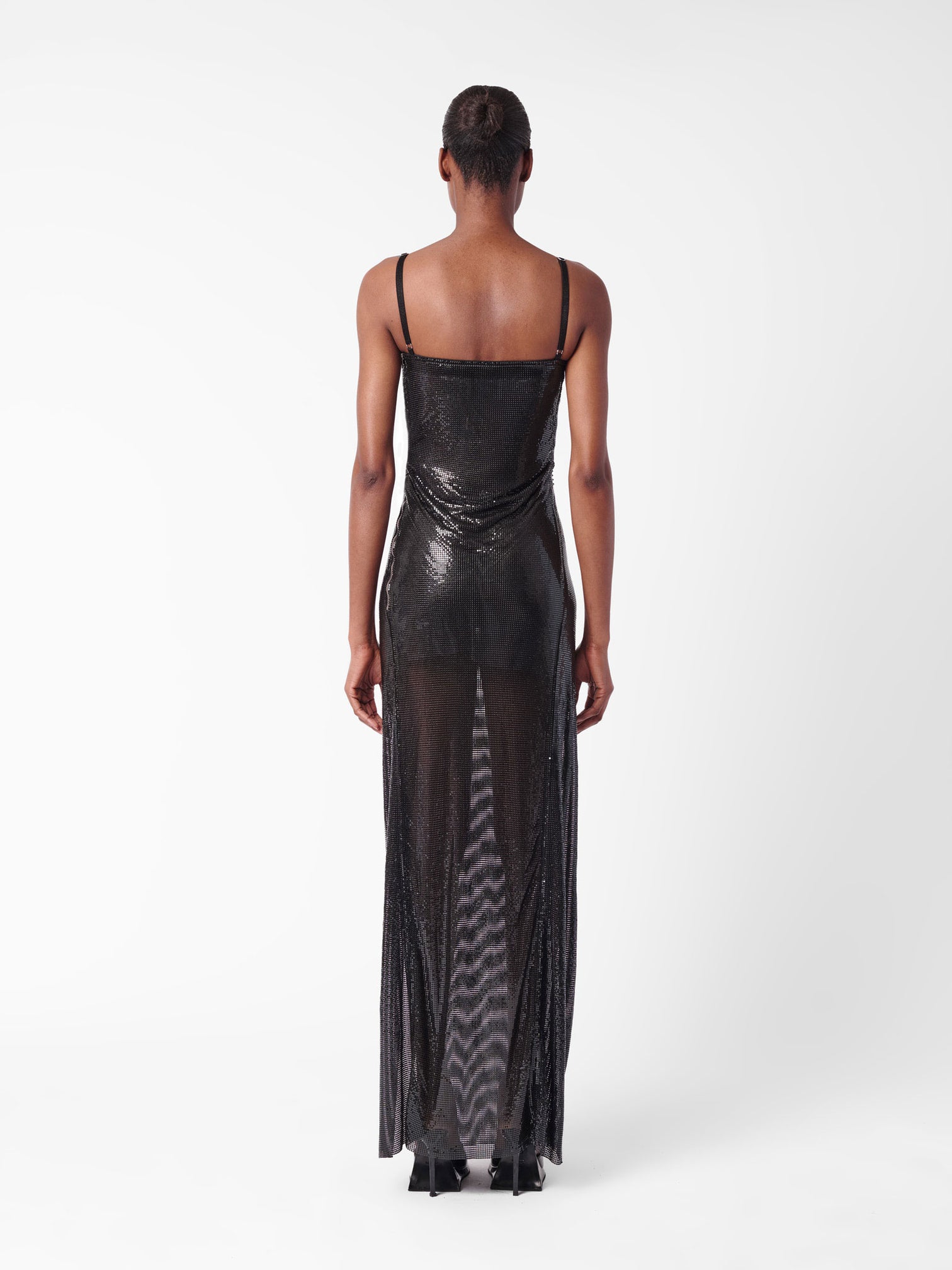 Carina Chainmail Maxi Dress Black | POSTER GIRL
