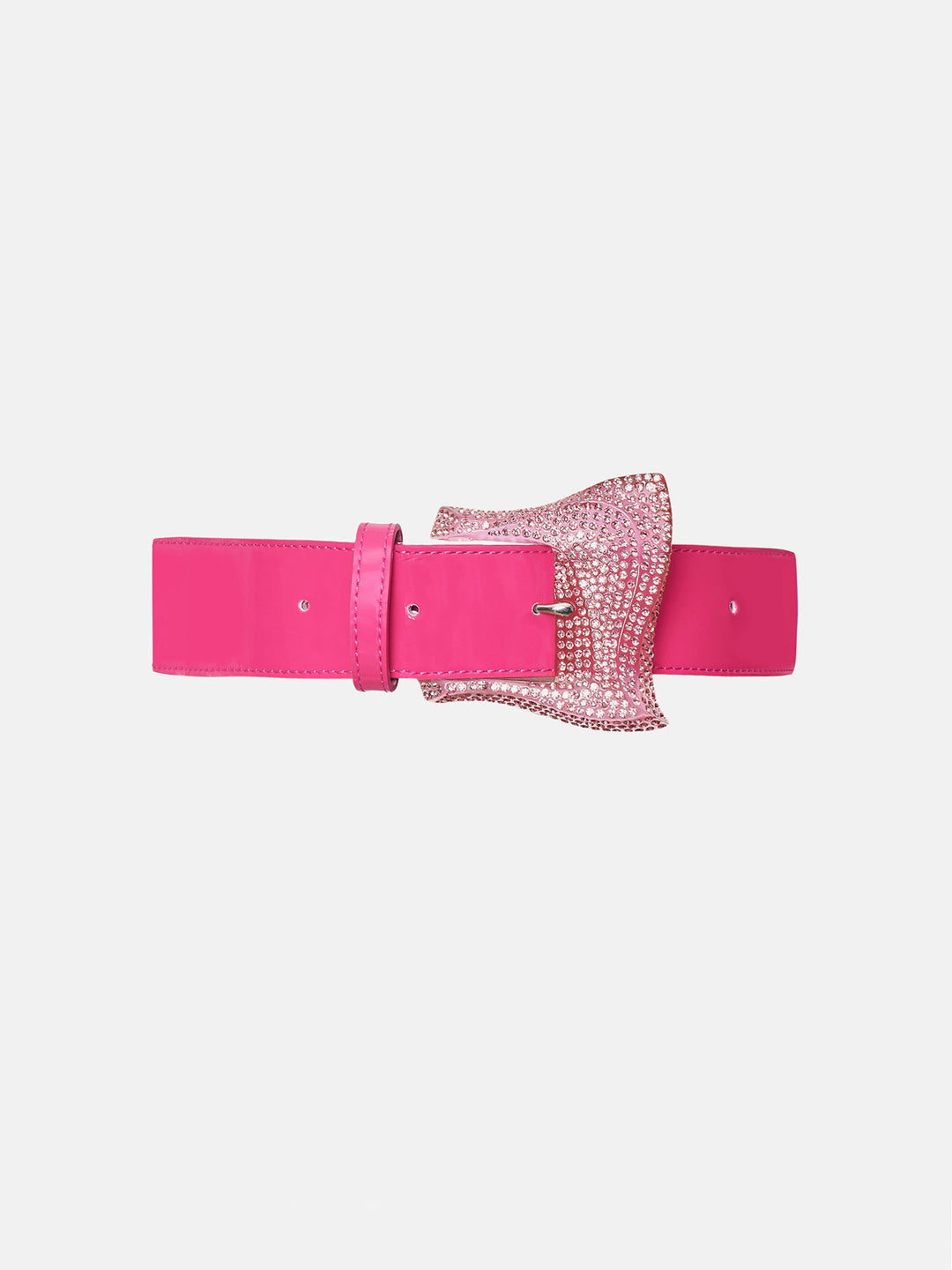 Diana Diamante Encrusted Patent Pink Leather Belt | POSTER GIRL