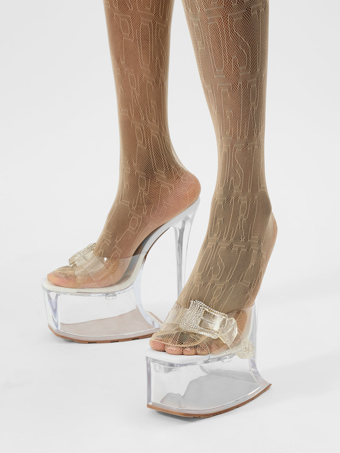 Glass Slipper Platform Stiletto Clear | POSTER GIRL