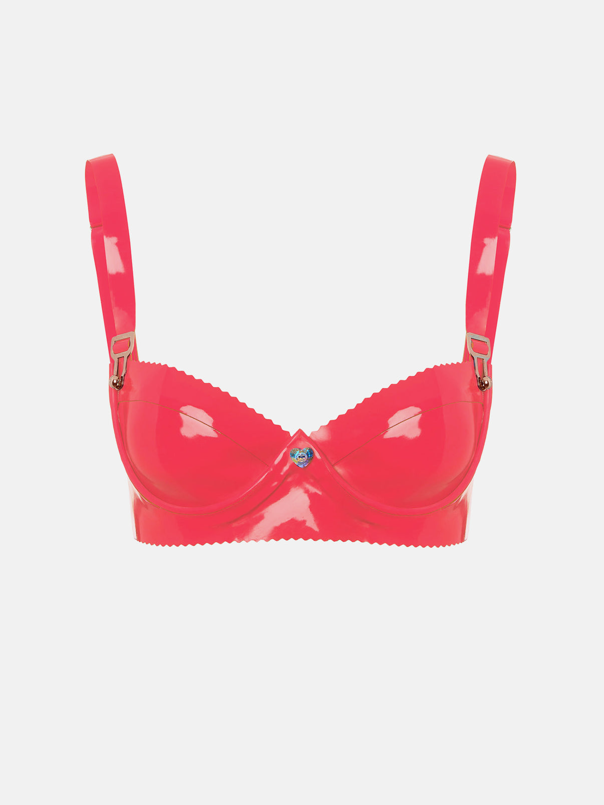 Charisma Latex Balconette Bra Magenta Pink | POSTER GIRL