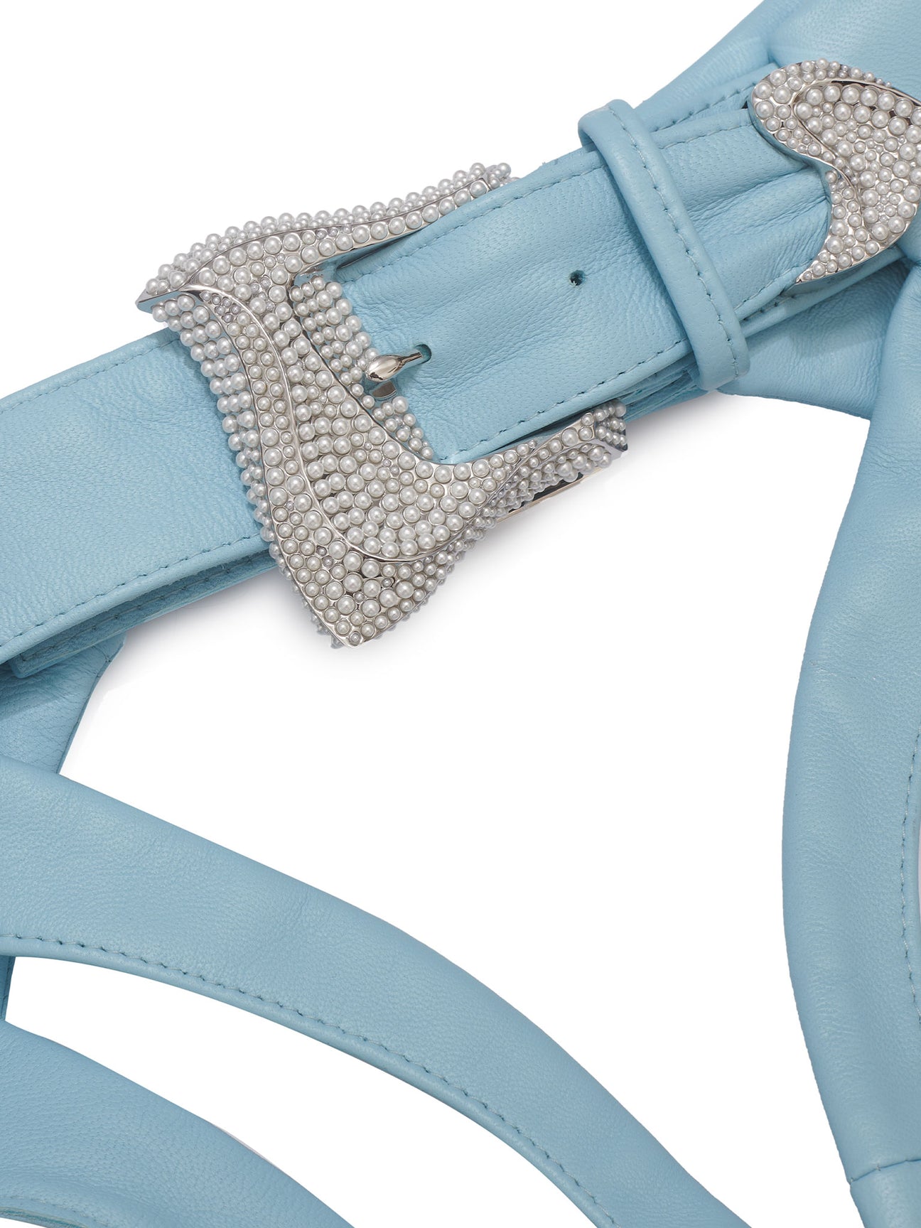 Oshun Short Leather Chaps Blue | POSTER GIRL