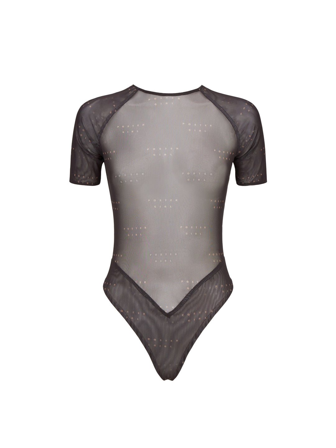 Xyla Bodysuit Black Logo Powermesh | POSTER GIRL